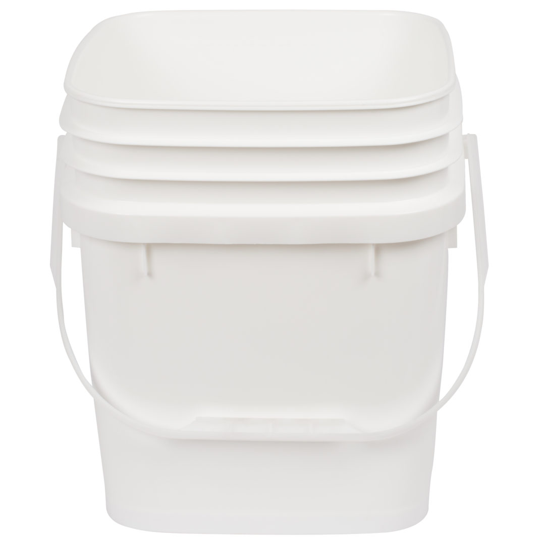 RP15LSQWH – 15Lt Square Pail White Baroda | People in Plastic