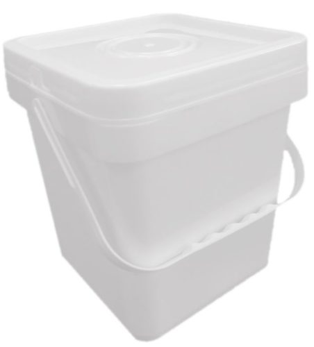 WHP5LFBSQRPAIL – 5L Square Pail with Lid White | People in Plastic